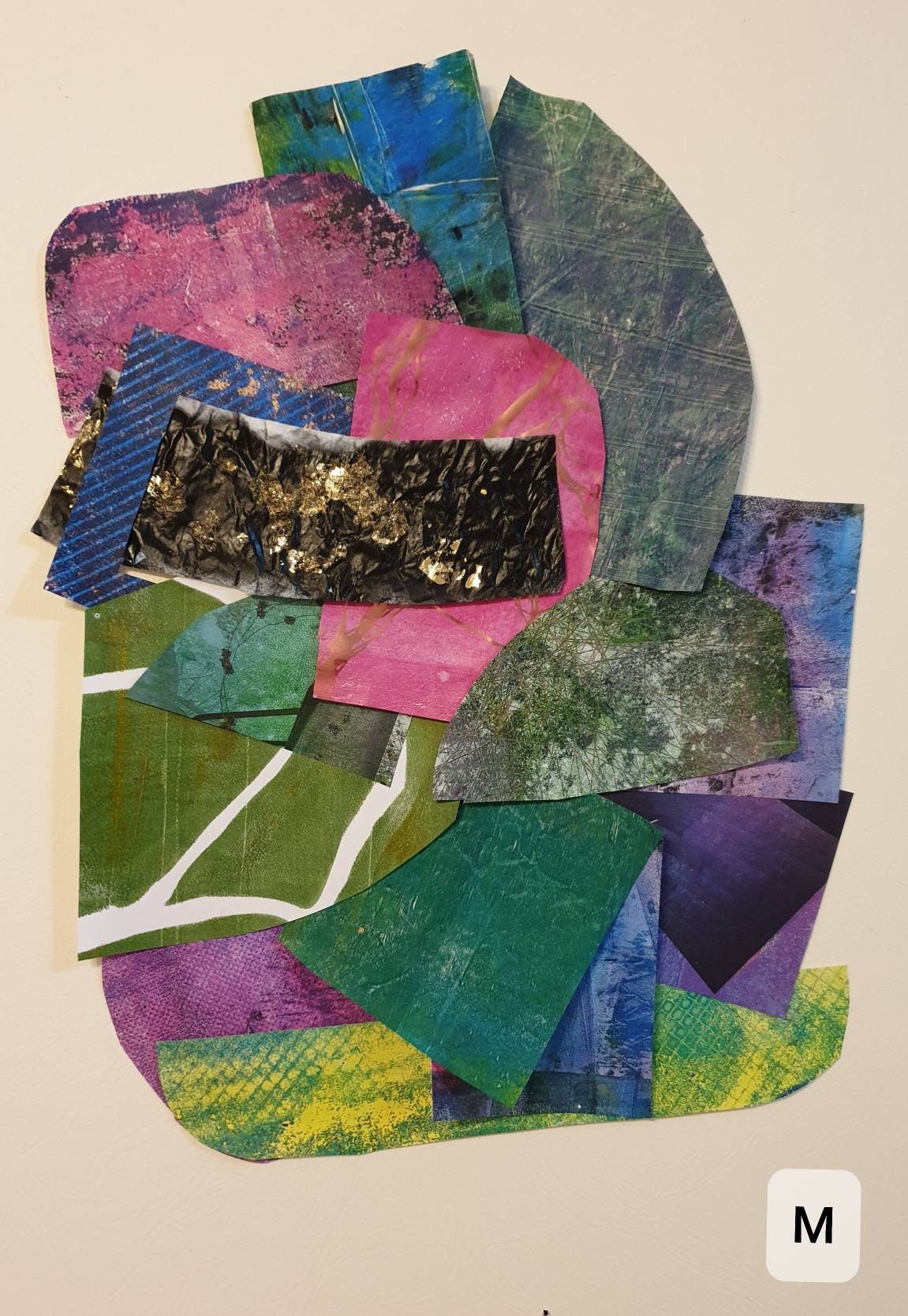 Artistic collage paper collage paper scraps collage | Etsy