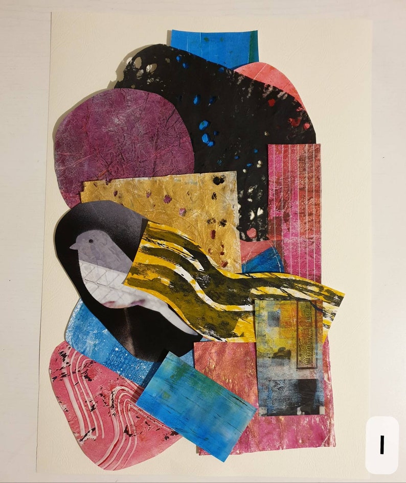 Artistic Collage Paper, Collage Paper Scraps, Collage Supplies, Painted ...