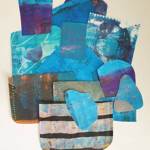 Artistic Collage Paper, Collage Paper Scraps, Collage Supplies, Painted ...