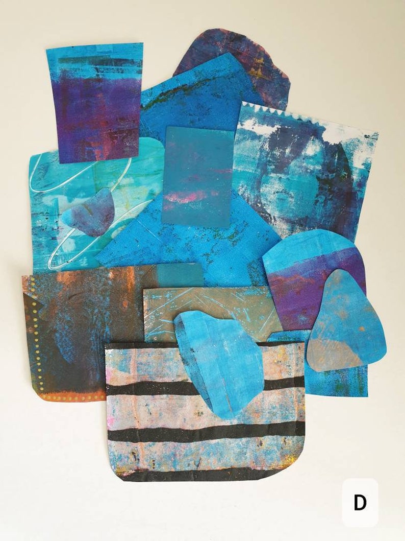 Artistic Collage Paper, Collage Paper Scraps, Collage Supplies, Painted ...