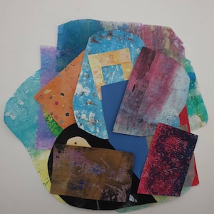 Artistic Collage Paper, Collage Paper Scraps, Collage Supplies, Painted ...