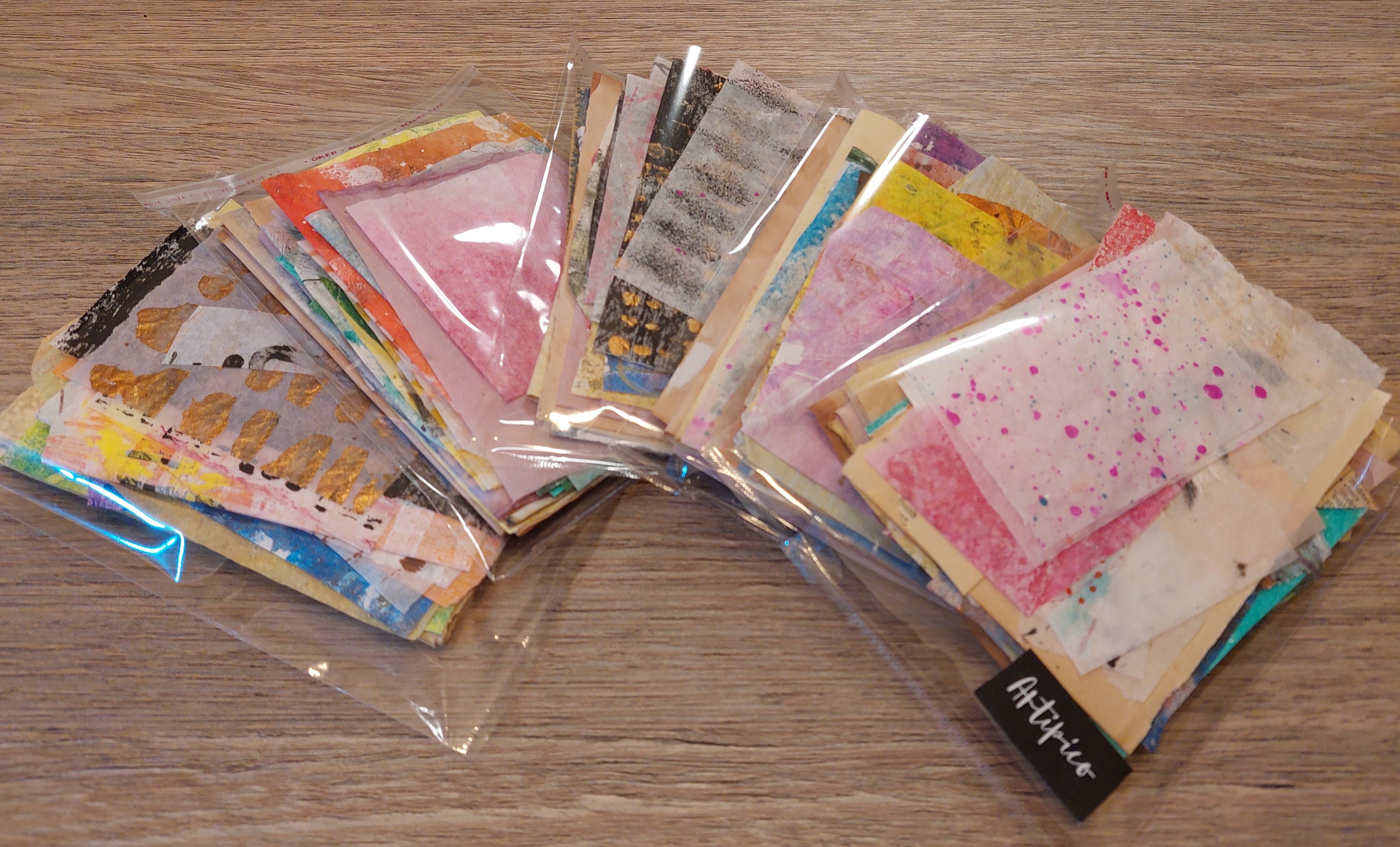 Artistic Collage Paper Mix, Hand Painted and Tea/coffee Dyed Paper ...