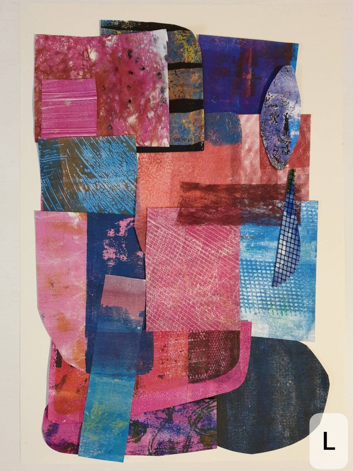 Artistic collage paper collage paper scraps collage | Etsy