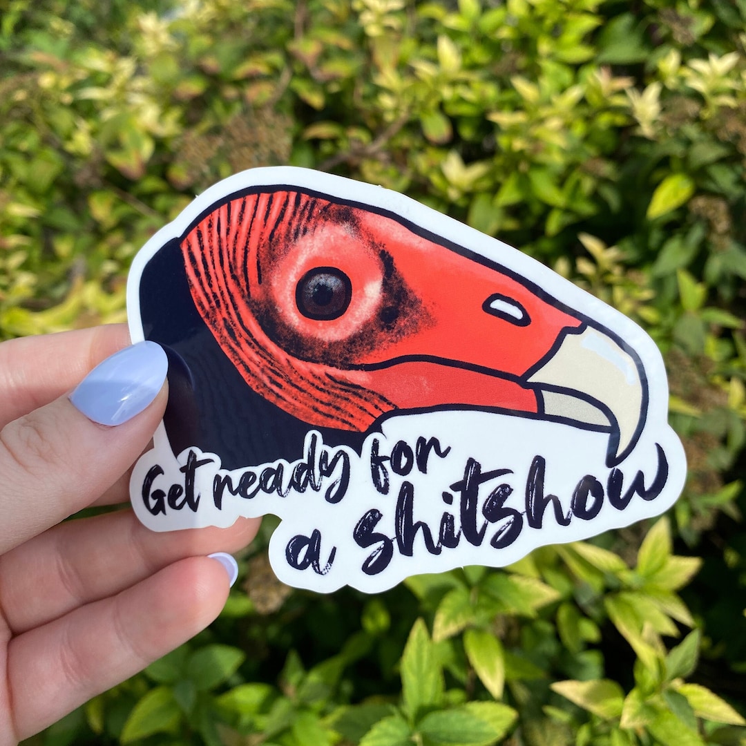 Funny Vulture Sticker, Nature-inspired Decal, Animal Lover Gift, Unique ...