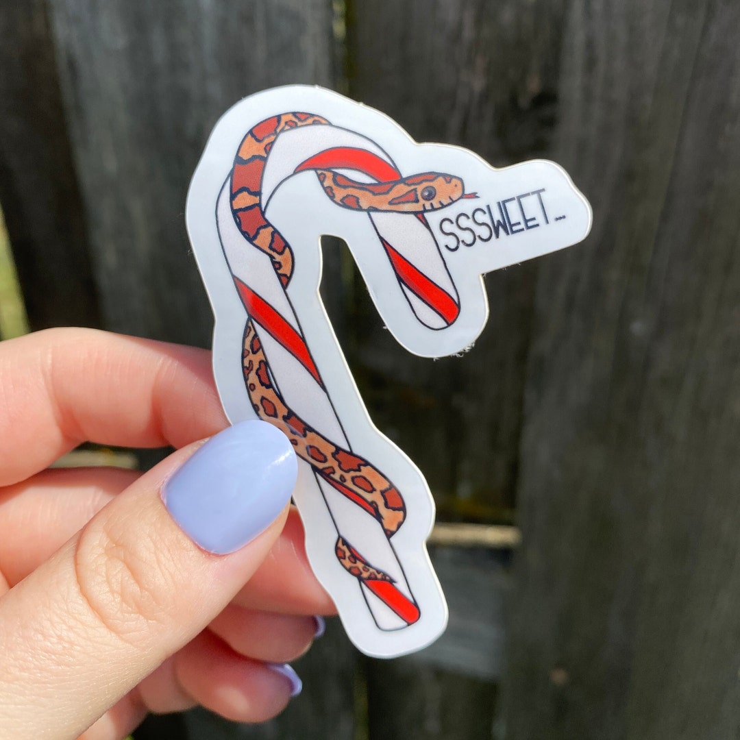 Funny Holiday Snake Sticker, Christmas Gift Decal, Vinyl Snake Decal ...