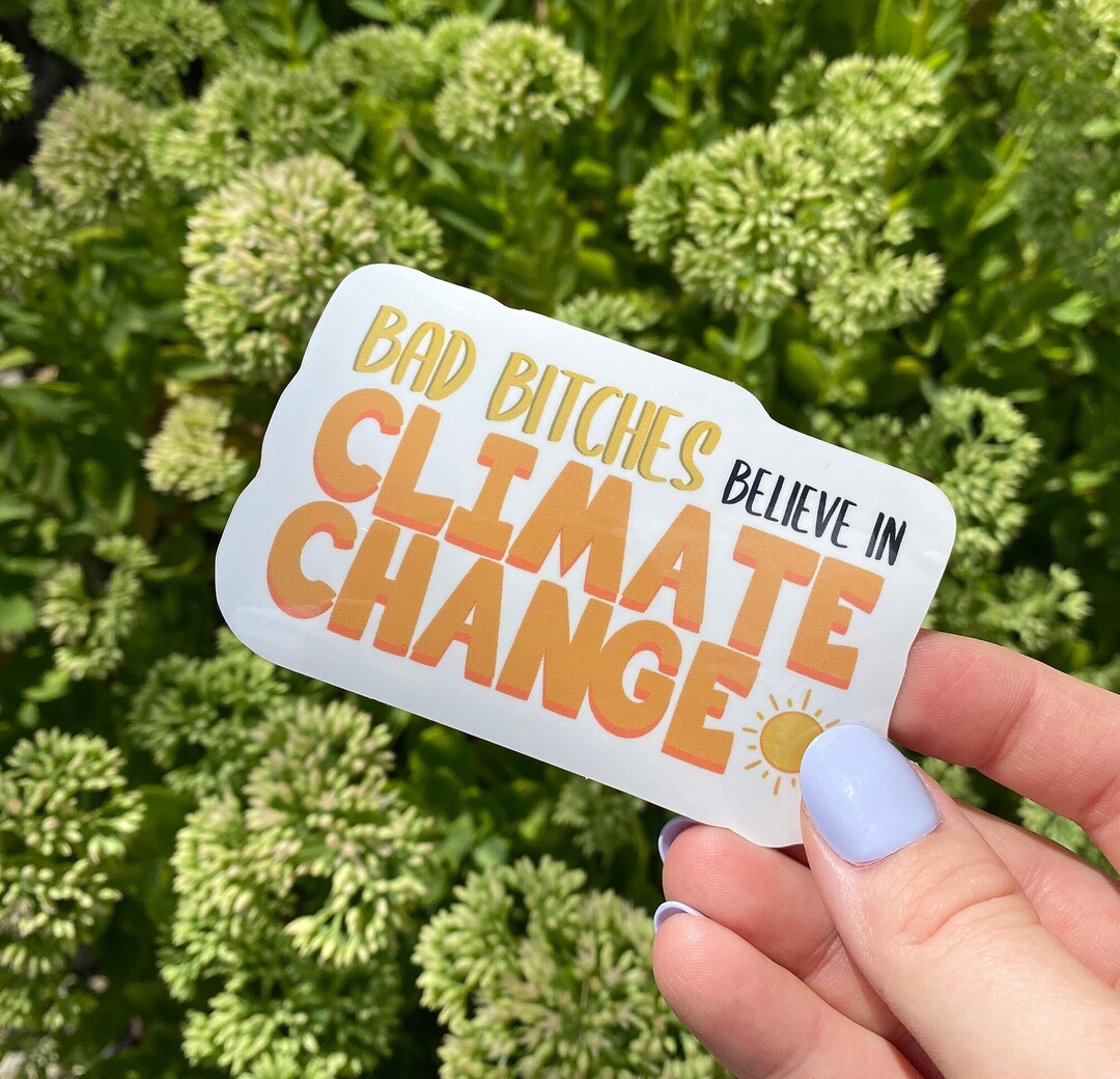 Climate Change Sticker, Earth Day Decal, Water Bottle Sticker, Planet ...