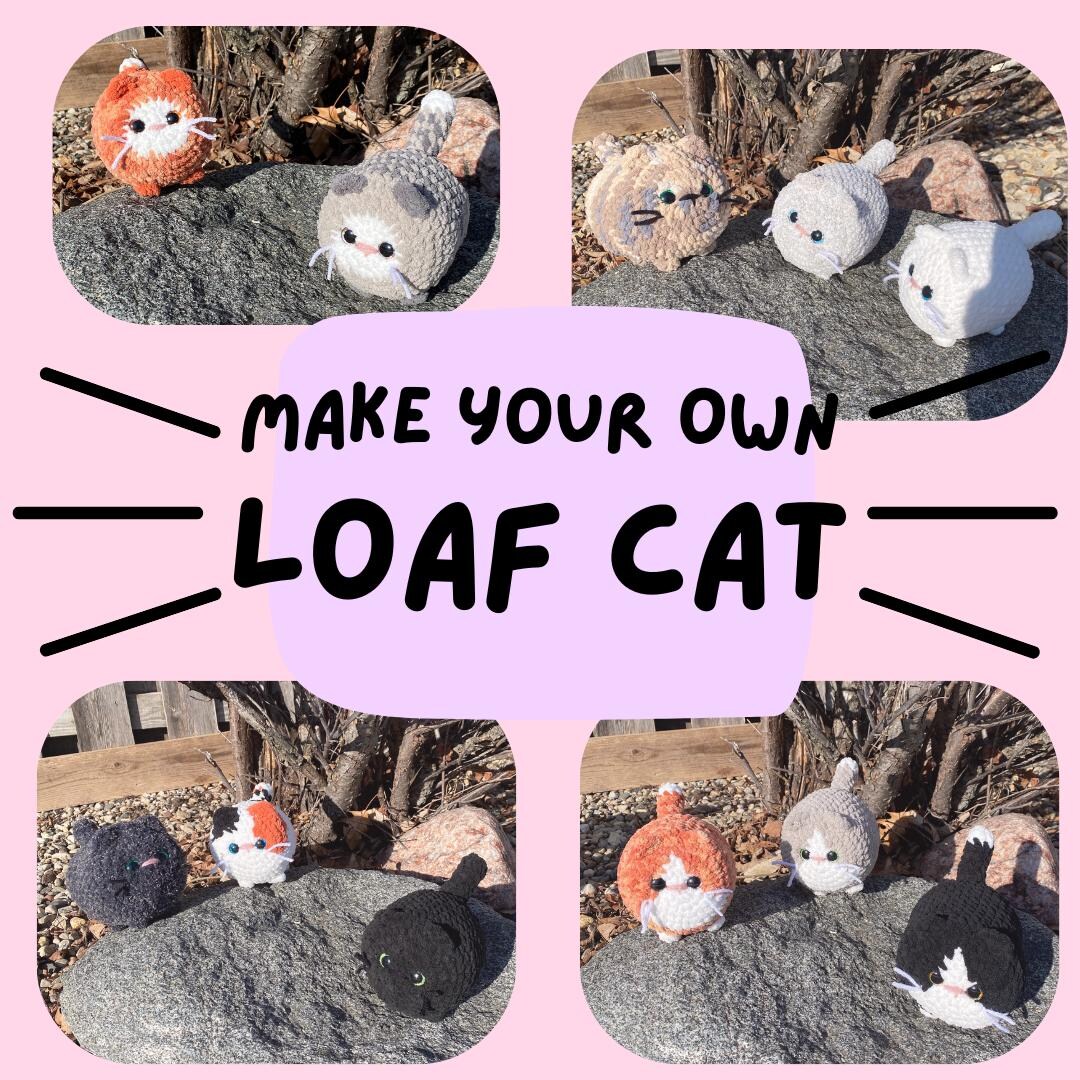 Make Your Own Loaf Cat! Crochet Cat Plush, Loaf Cat Amigurumi, Stuffed ...