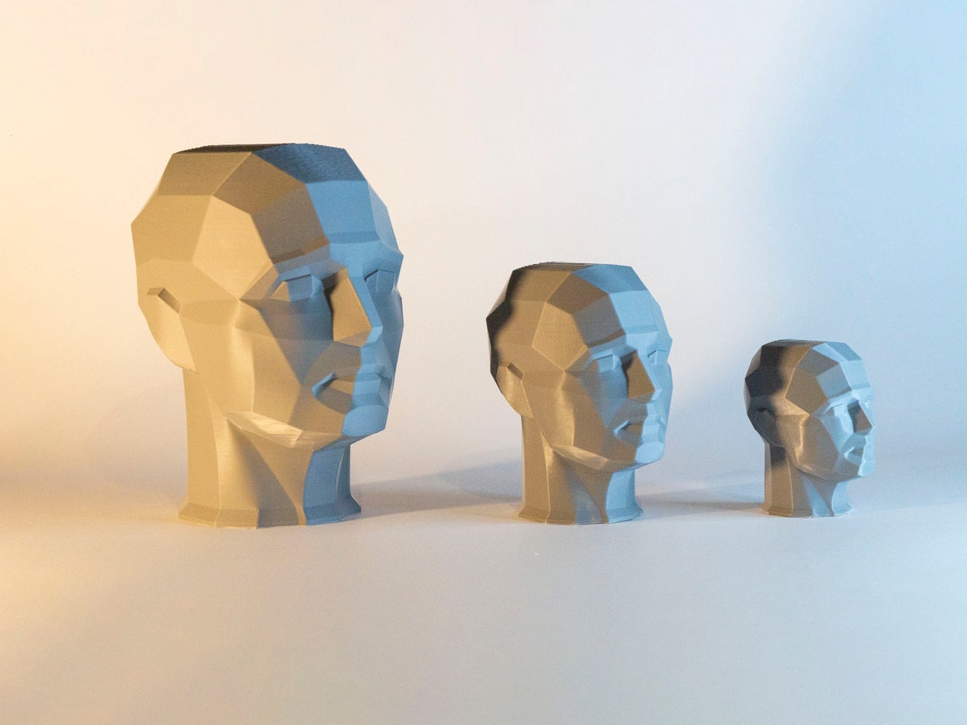 BESTSELLER 3D Printed Planar Head Sculpture Headpiece Model Geometric ...