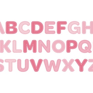 Pink Alphabet CLIPART PNG. Pink ABC Baby Patterns. - Etsy