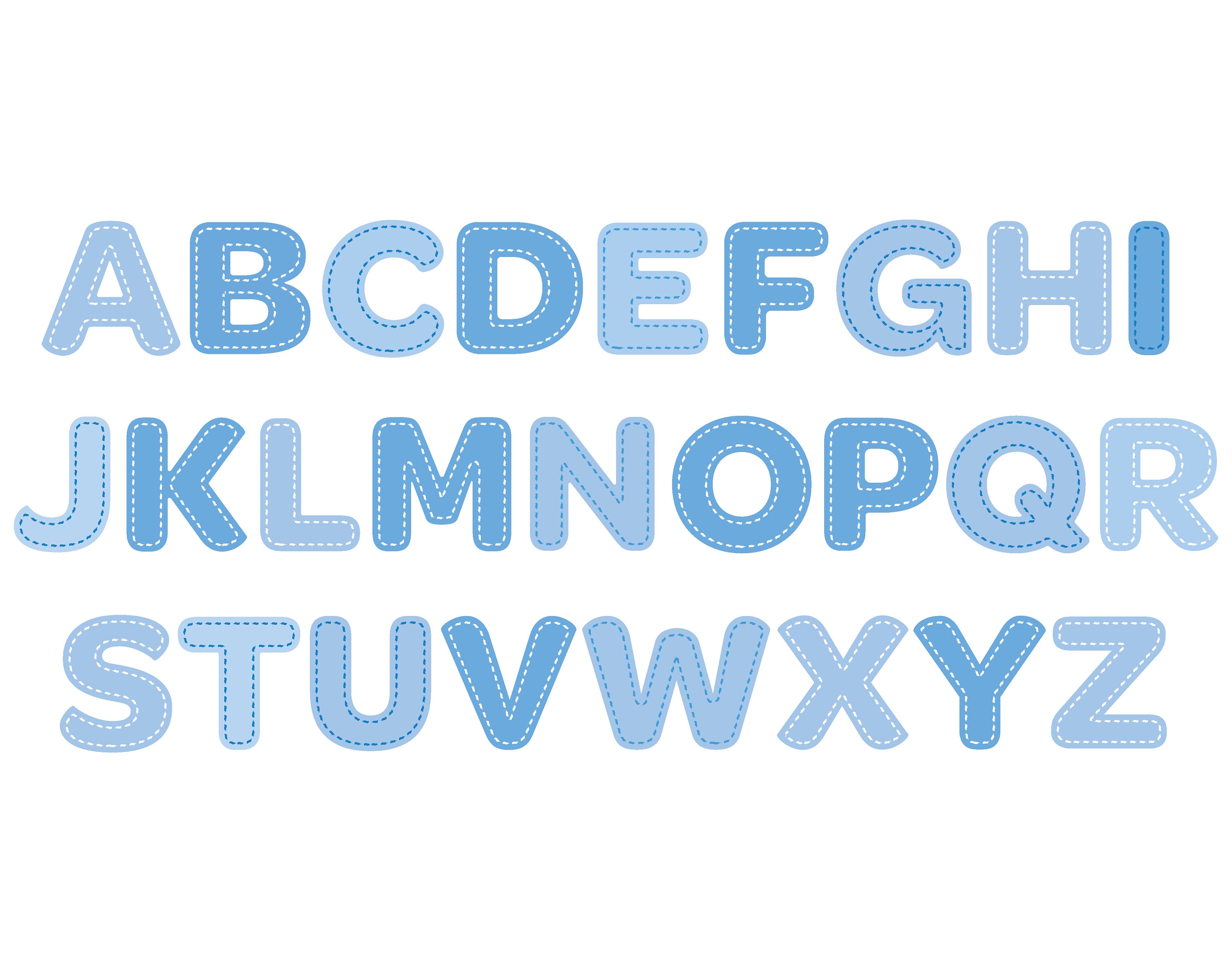 Blue Alphabet CLIPART PNG. Blue ABC Baby Patterns. - Etsy Denmark