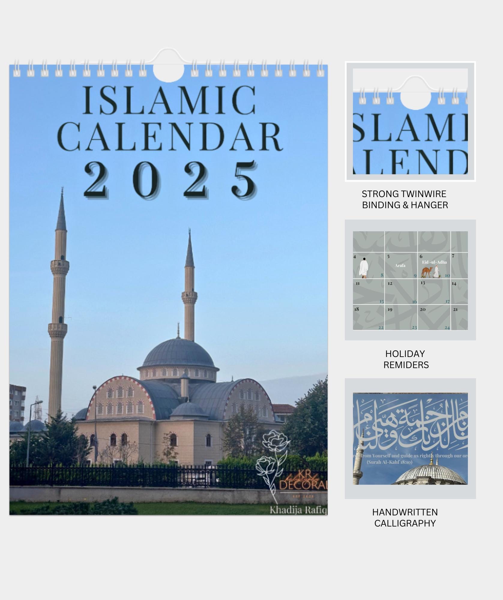 2025 & Hijri 1446 1447 Islamic Calendar Wall Calendar,handwritten ...