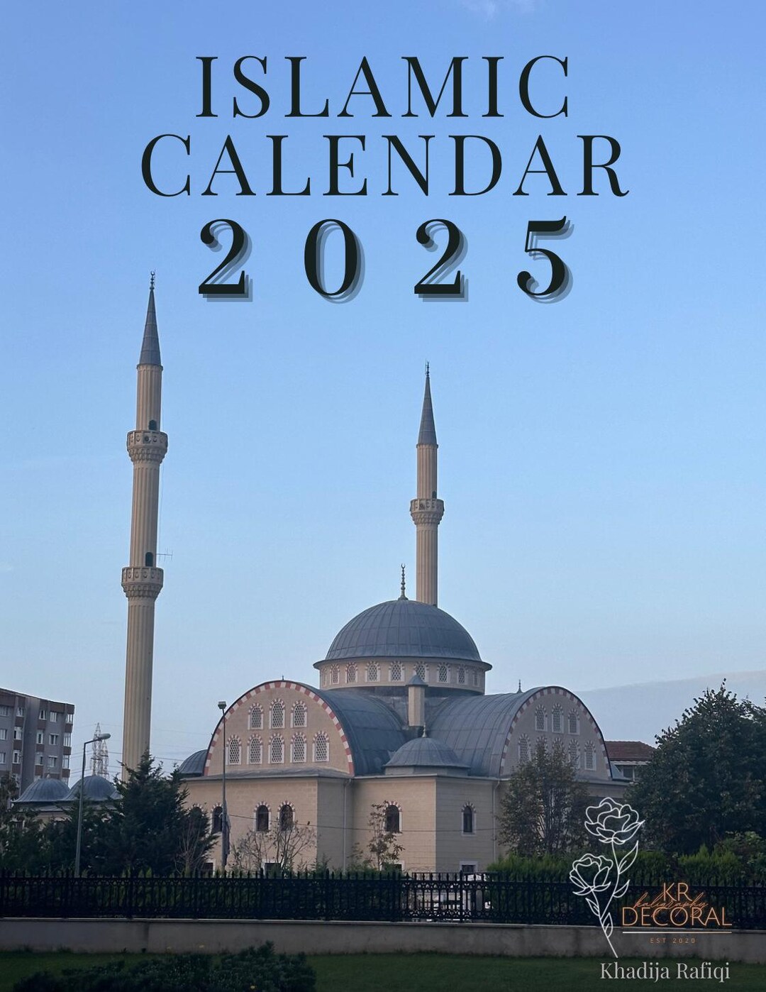 2025 & Hijri 1446 1447 Islamic Calendar Wall Calendar,handwritten ...