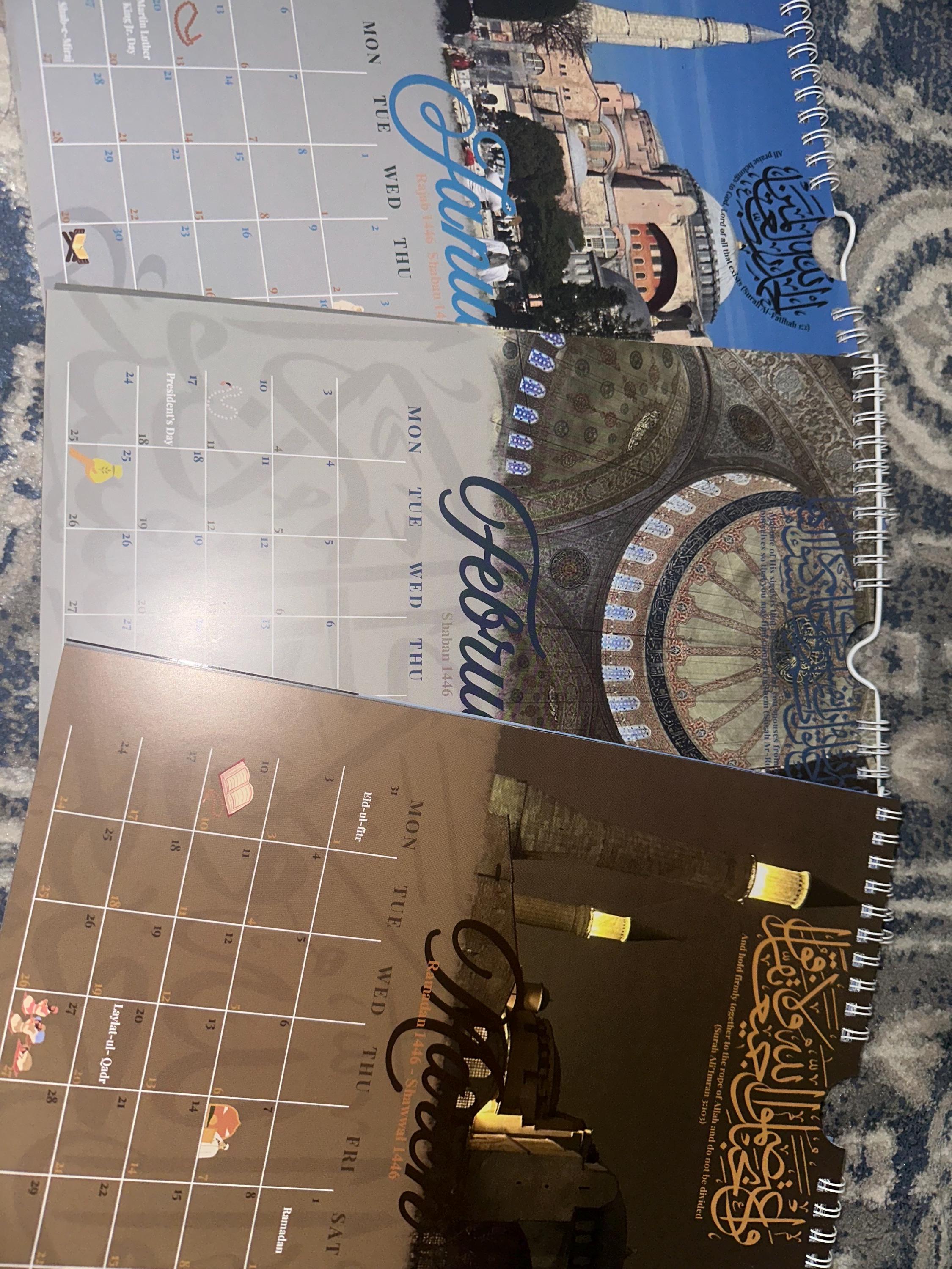 2025 & Hijri 1446 1447 Islamic Calendar Wall Calendar,handwritten ...