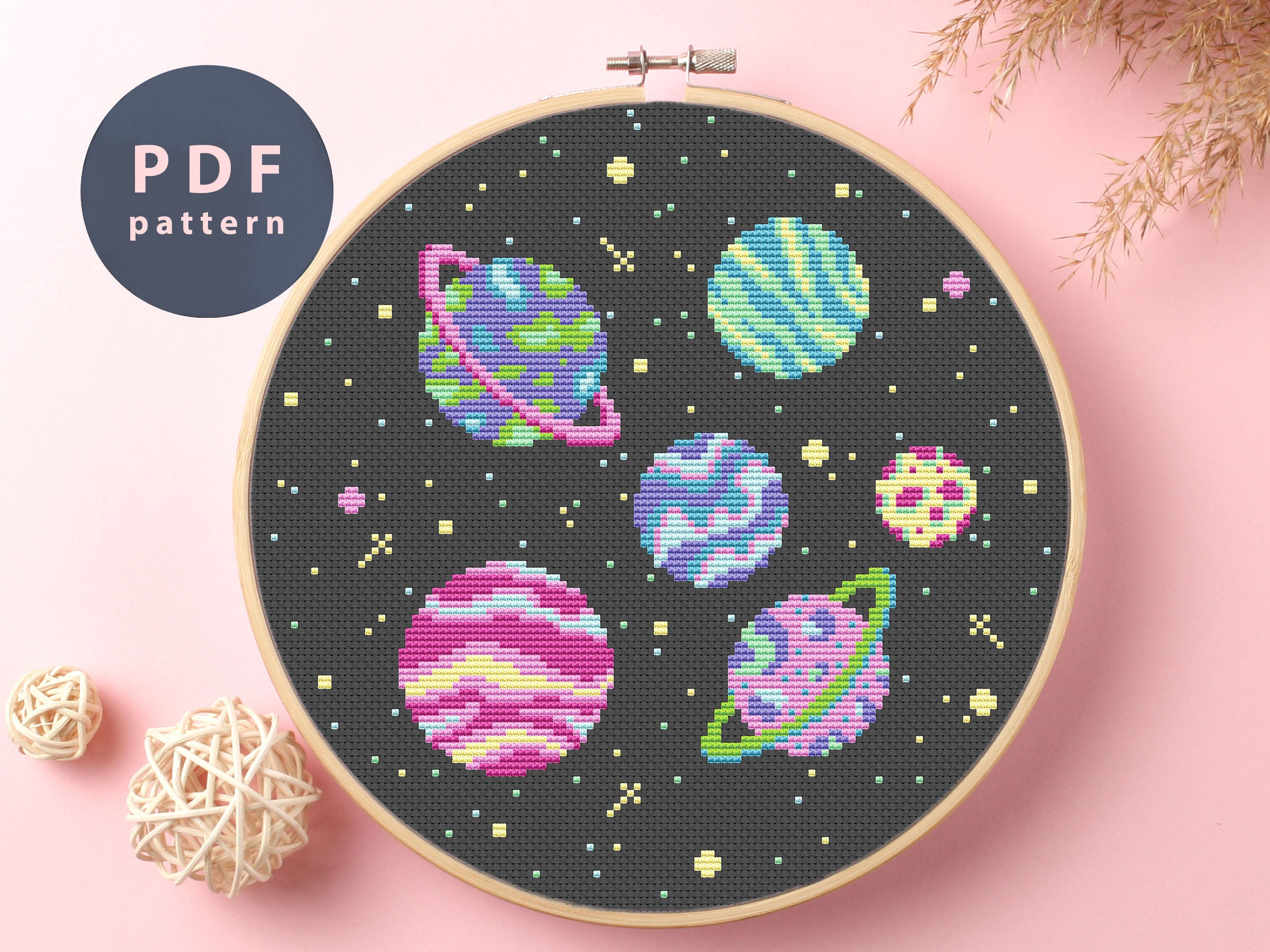Cross Stitch Pattern Planets, Star Fans, Space, Wide Space, Galaxy ...