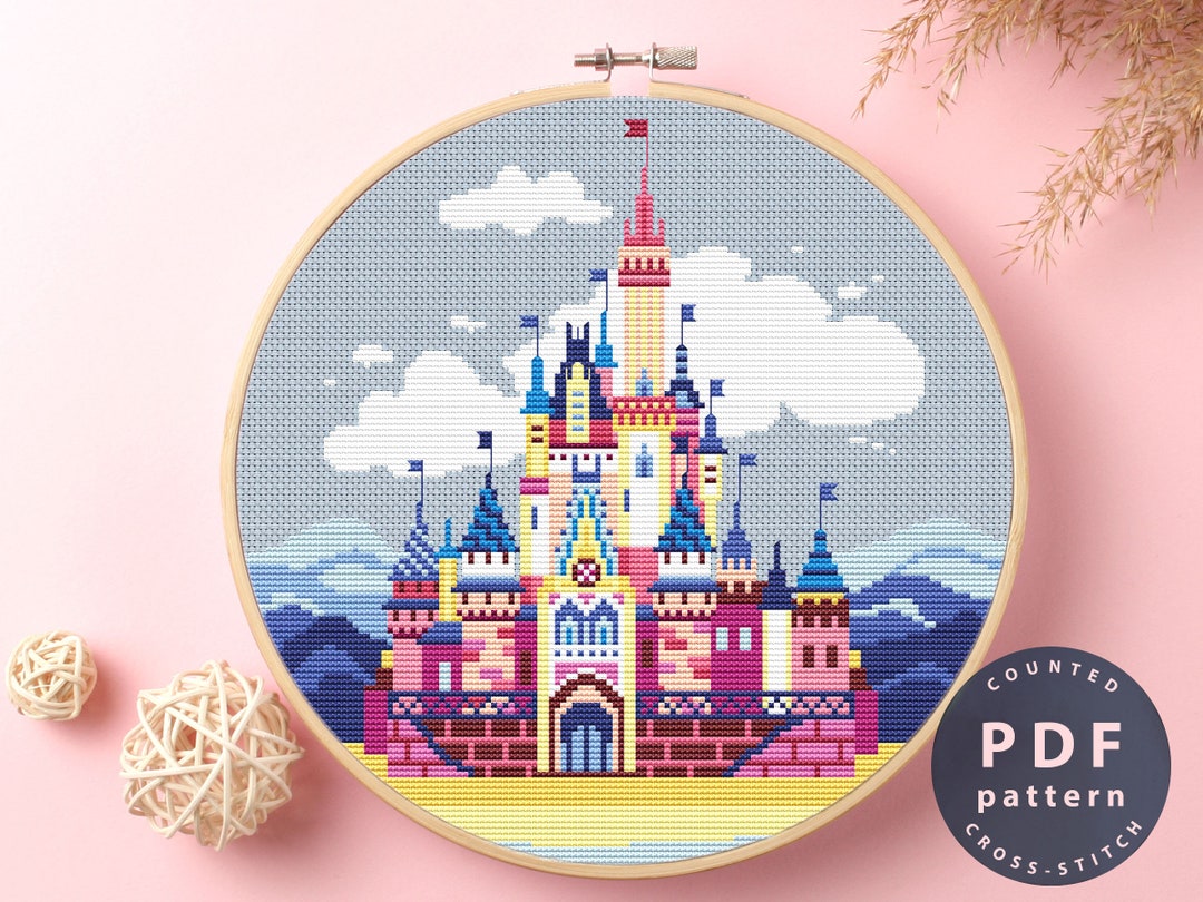 Cinderella Castle Cross Stitch Pattern | Embroidery PDF Pattern ...