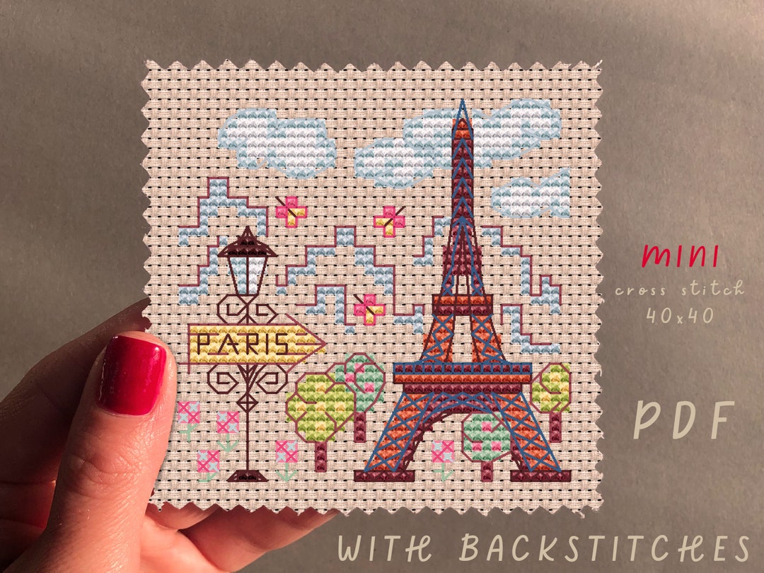 Paris Cross Stitch Pattern: Mini City Skyline (PDF Pattern) - Etsy