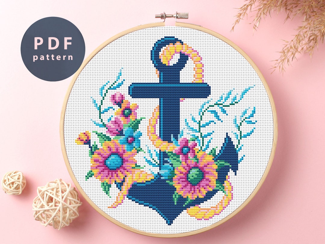 Anchor Cross Stitch Pattern | X Stitch Pattern | Quick Cross Stitch ...