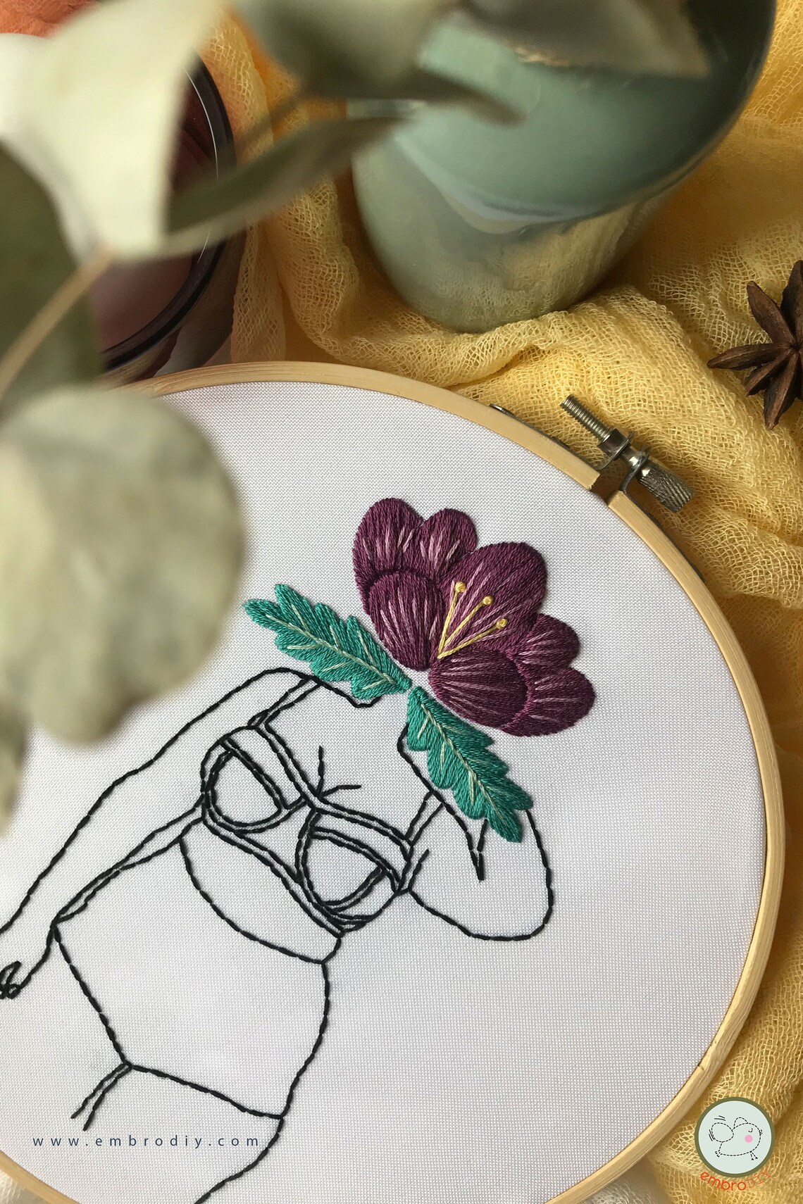 Embroidery Pattern Floral Embroidery Oh My Flower Hand - Etsy