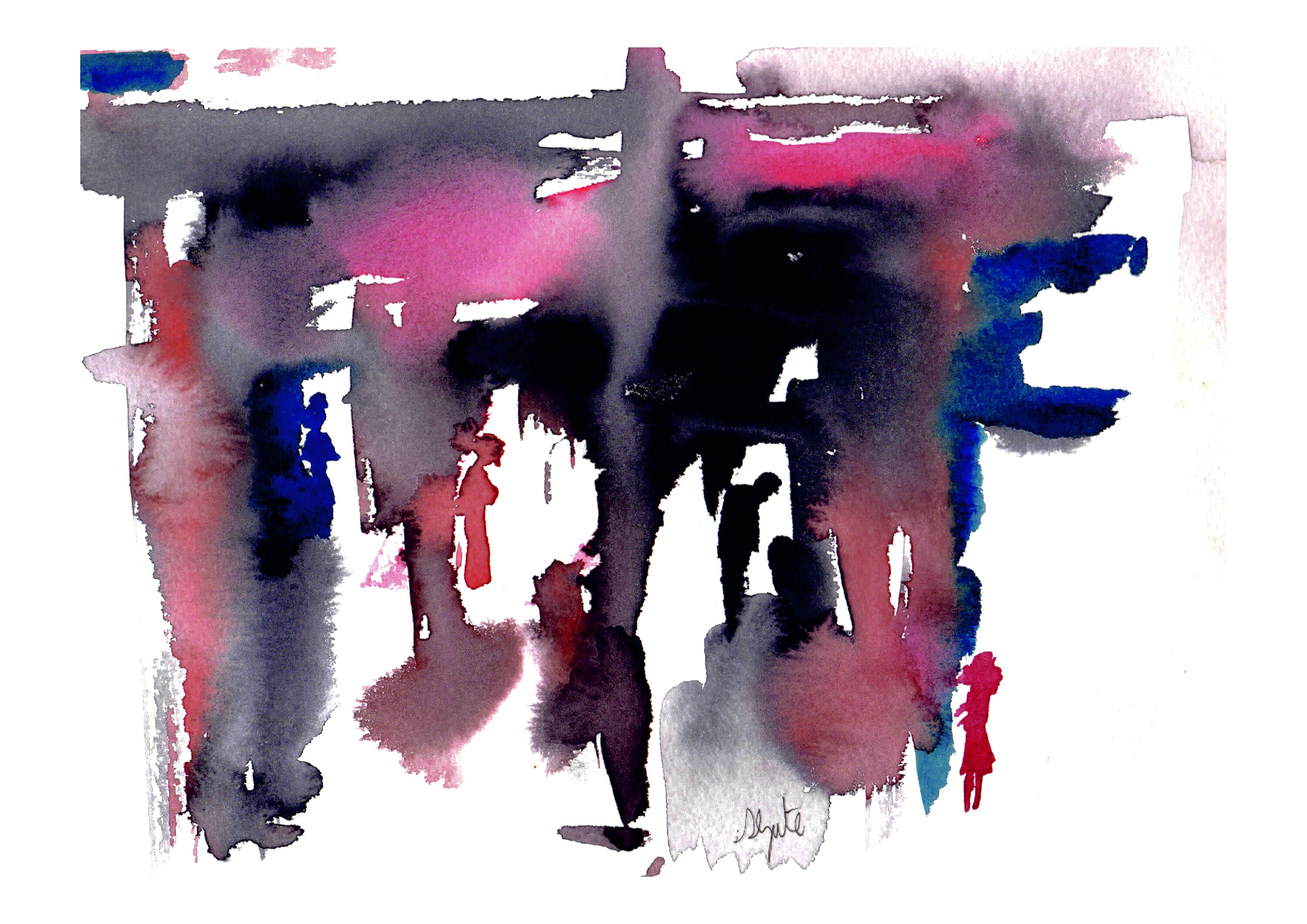 Isolation Watercolour isolation abstract print Fine art | Etsy