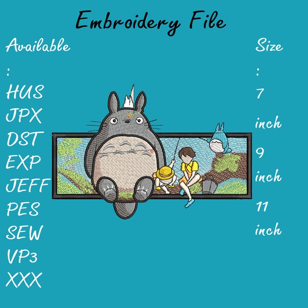 Totoro Embroidery - Etsy