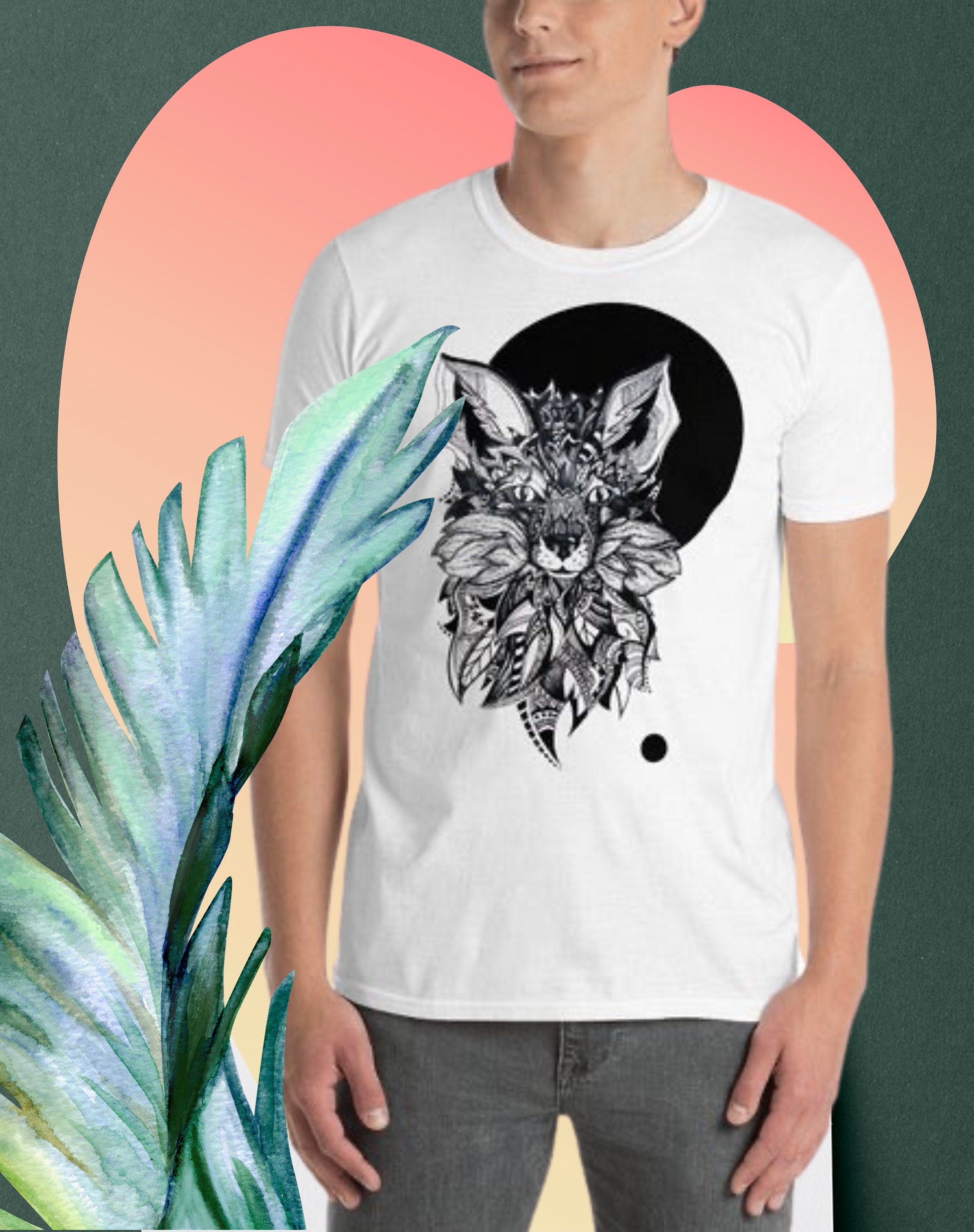 The Fox illustrated T-Shirt | Etsy