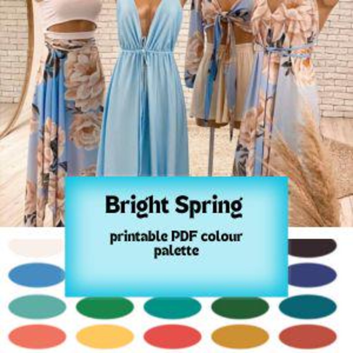 Bright Spring Seasonal Color Palette Guide | Digital Download A4 | Best ...