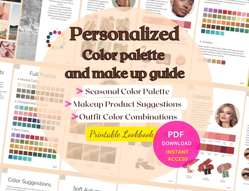 Personalized Seasonal Color Palette | Makeup Colors and Product ...