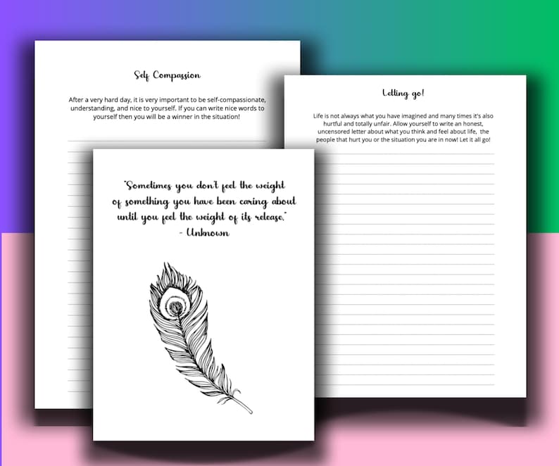 Emotional Healing Pages | 3-step Guided Reflection & Release | Digital ...