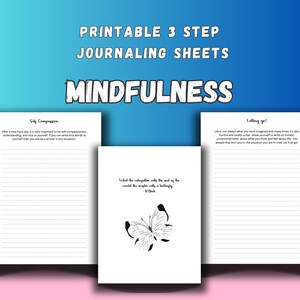 Printable Mindful Journaling Kit | 3 Prompts, 3-step Guide | Includes ...