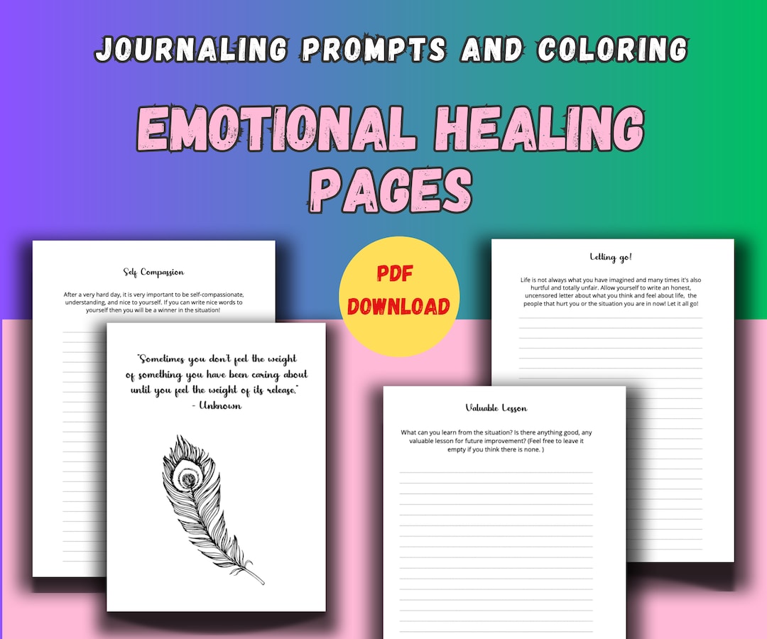 Emotional Healing Pages | 3-step Guided Reflection & Release | Digital ...