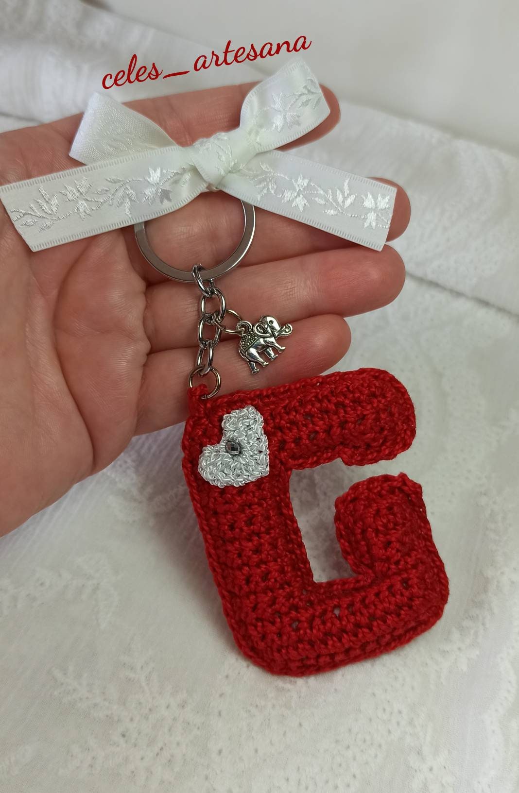 Crochet Personalized 3D Letter Keychains, Personalized Name Keychain ...