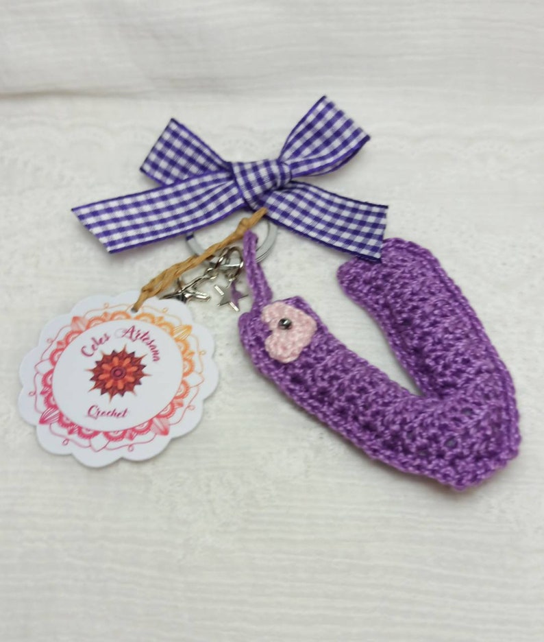 Personalized 3D Crochet Letter Keychains, Personalized Name Keychain ...