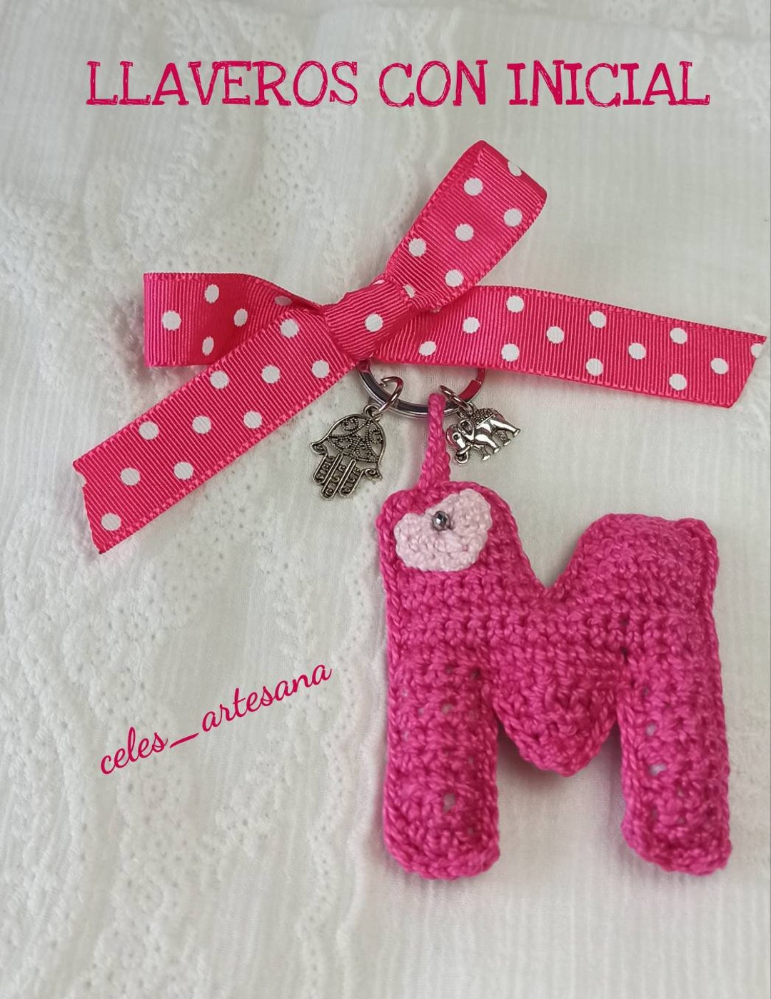 Crochet Personalized 3D Letter Keychains, Personalized Name Keychain ...