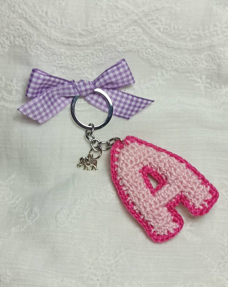 Crochet Personalized 3D Letter Keychains, Personalized Name Keychain ...