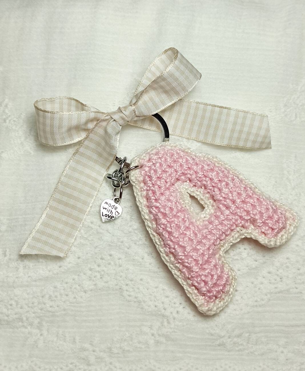 Crochet Personalized 3D Letter Keychains, Personalized Name Keychain ...