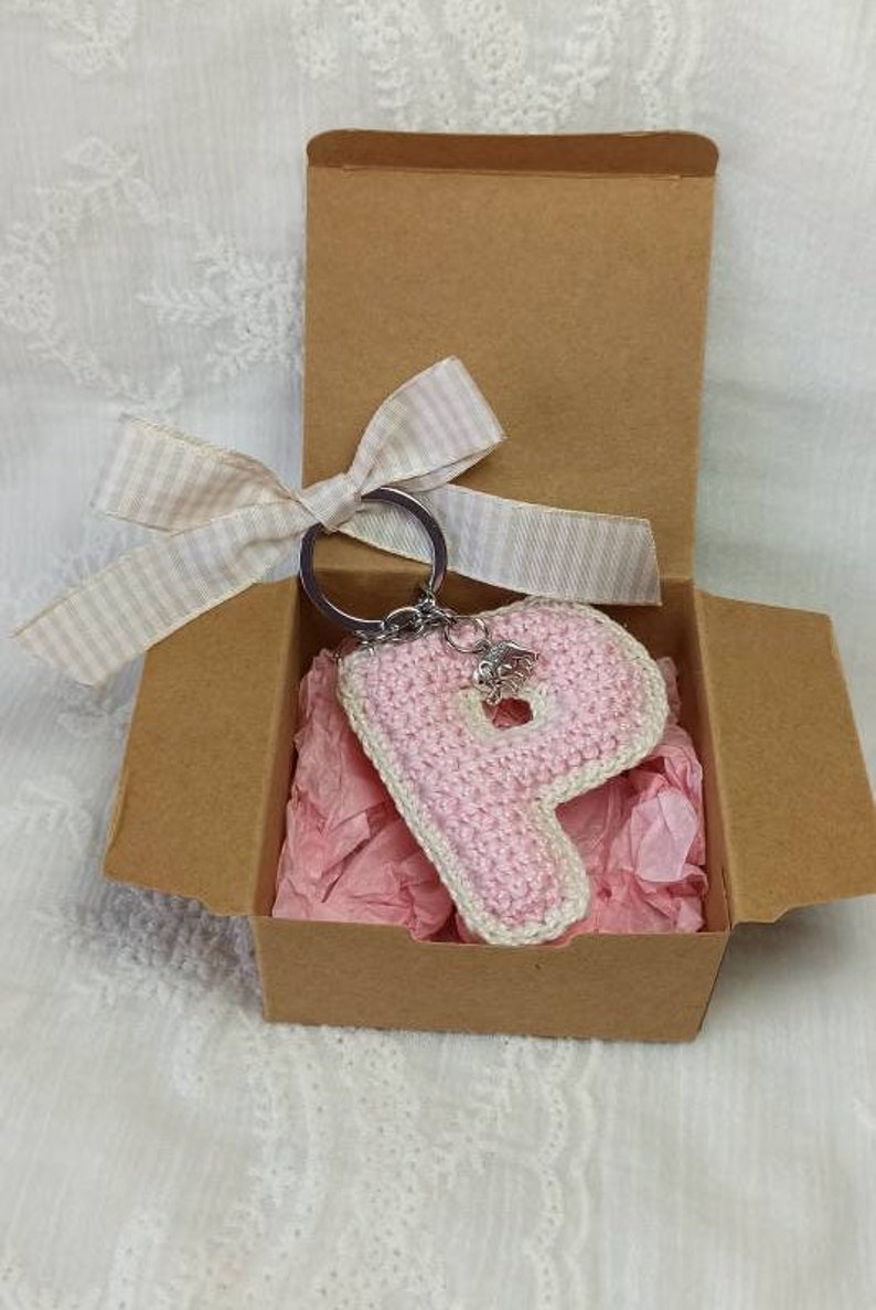 Personalized 3D Crochet Letter Keychains, Personalized Name Keychain ...