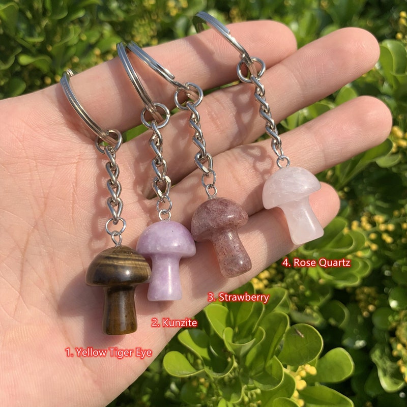 Gemstone Keychain - Etsy