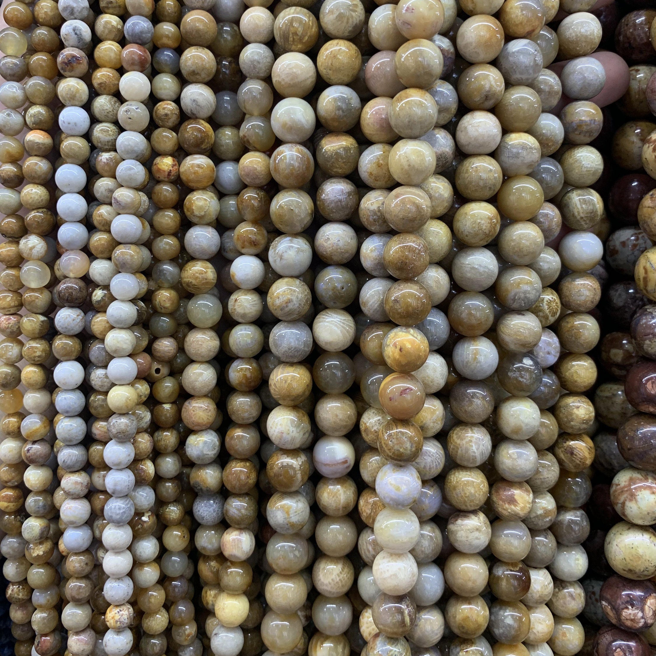 Genuine Coral Jade Ntural Chrysanthemum Stone Beads Loose - Etsy UK