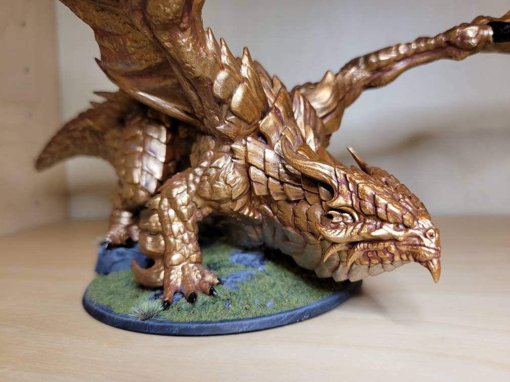 Copper Dragon Miniature by Lord of the Print 3D Printed Dnd | Etsy