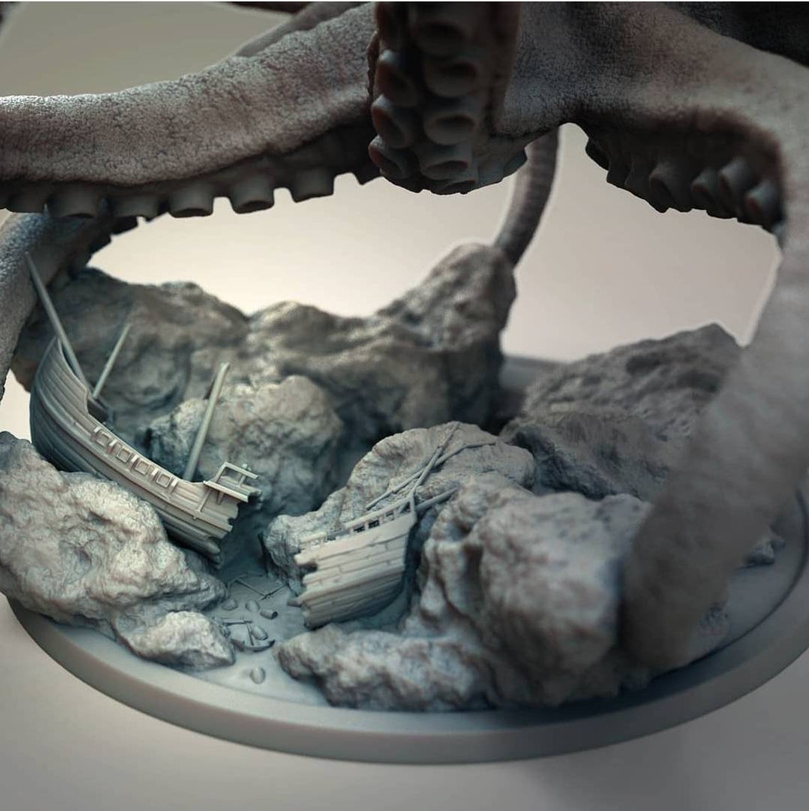 Kraken Miniature by Lord of the Print 3D Printed DnD Mini | Etsy