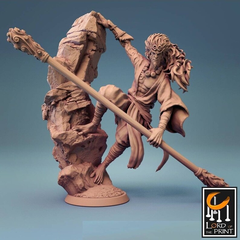 Wukong 3D Printed RPG Miniatures by Lord of the Print - Etsy