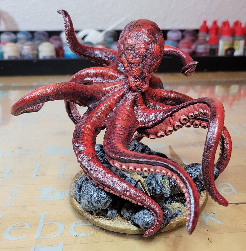 Kraken Miniature by Lord of the Print 3D Printed Dnd Mini | Etsy