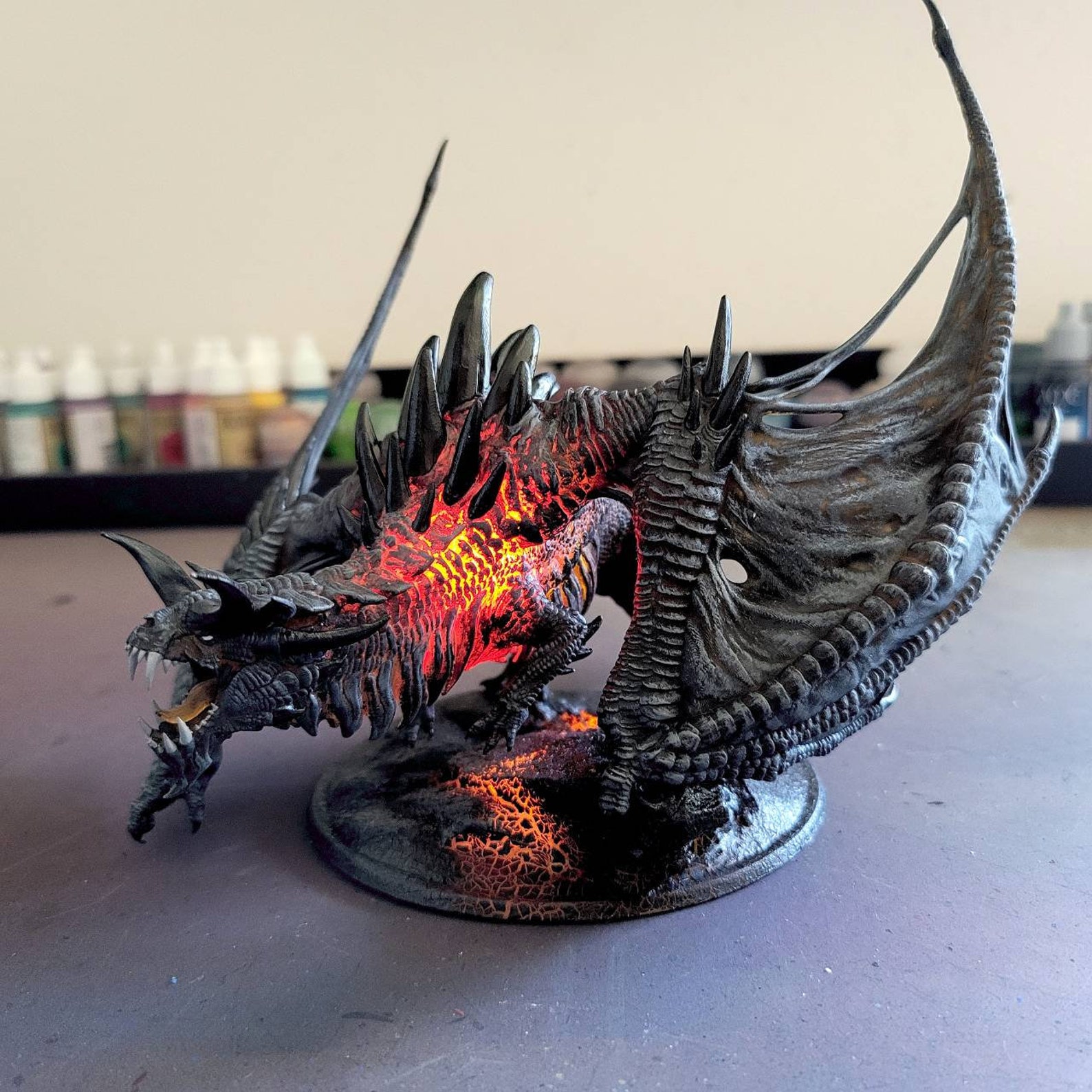 Magma Dragons Miniatures by Lord of the Print 3D Printed Dnd - Etsy