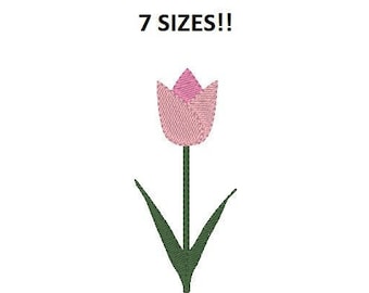 Tulip Machine Embroidery Design - Etsy