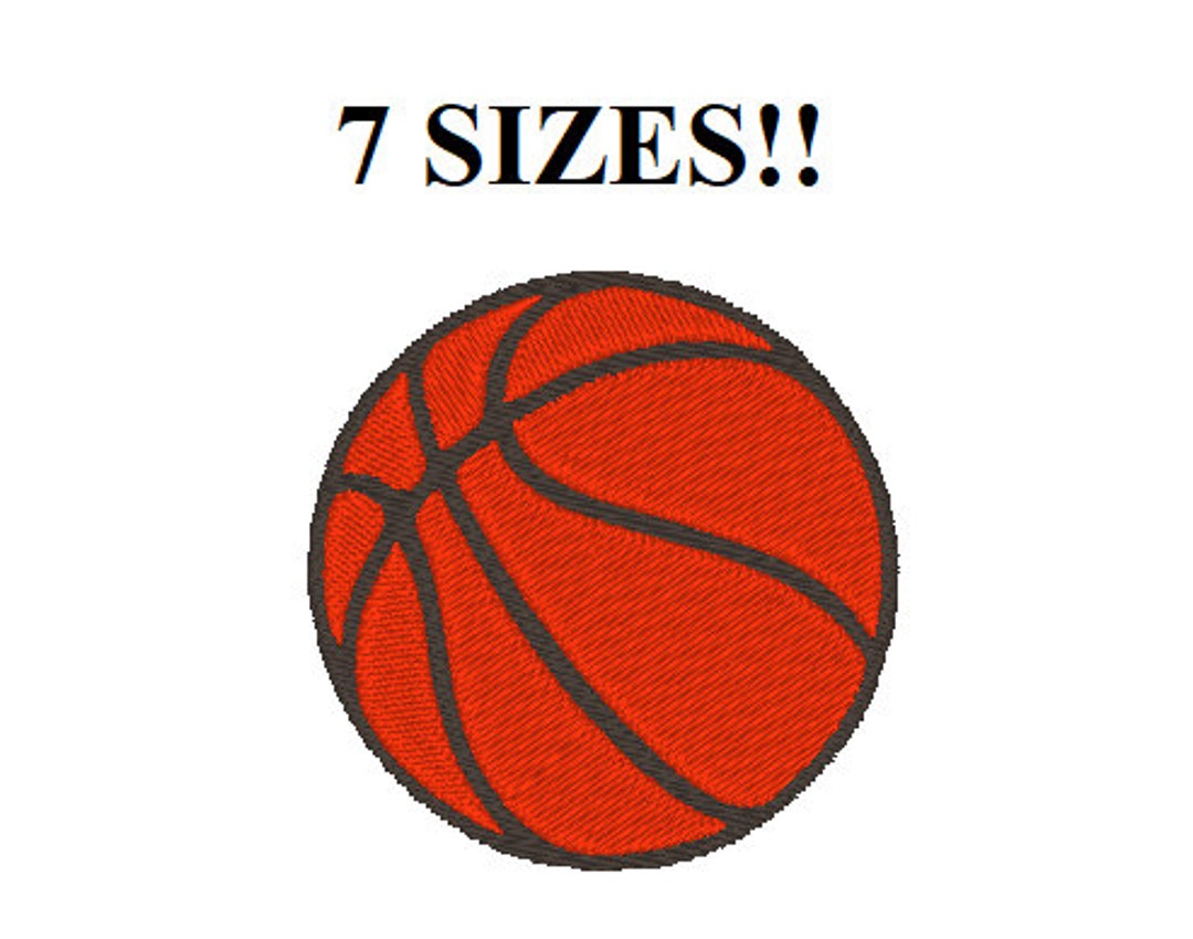 Basketball Machine Embroidery Design 7 Sizes Mini Basketball Sports ...