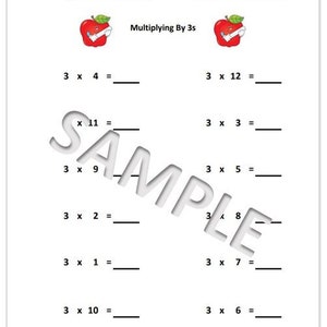 Printable Multiplication Worksheets: Homeschool Math Practice (PDF) - Etsy