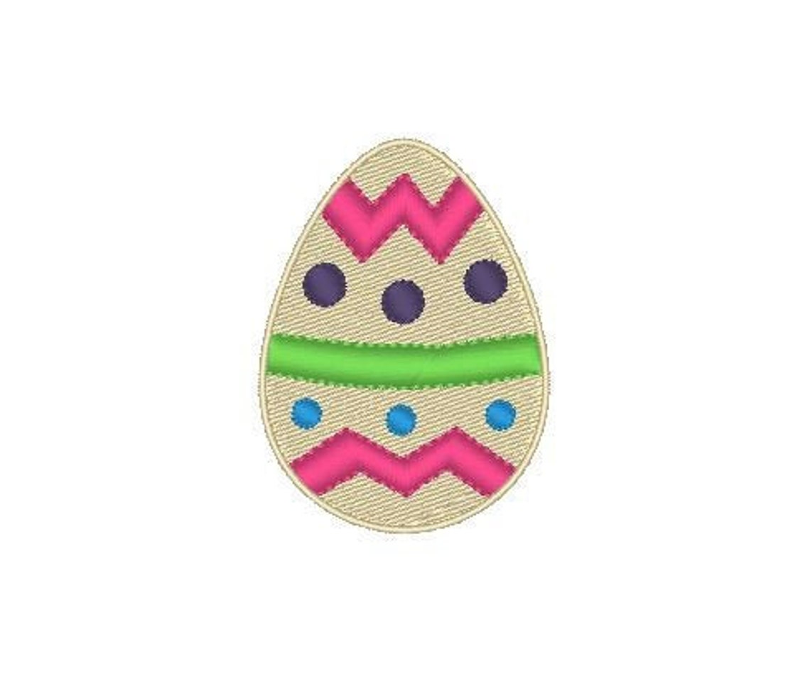 Easter Egg Machine Embroidery Design 7 Sizes Decorated - Etsy