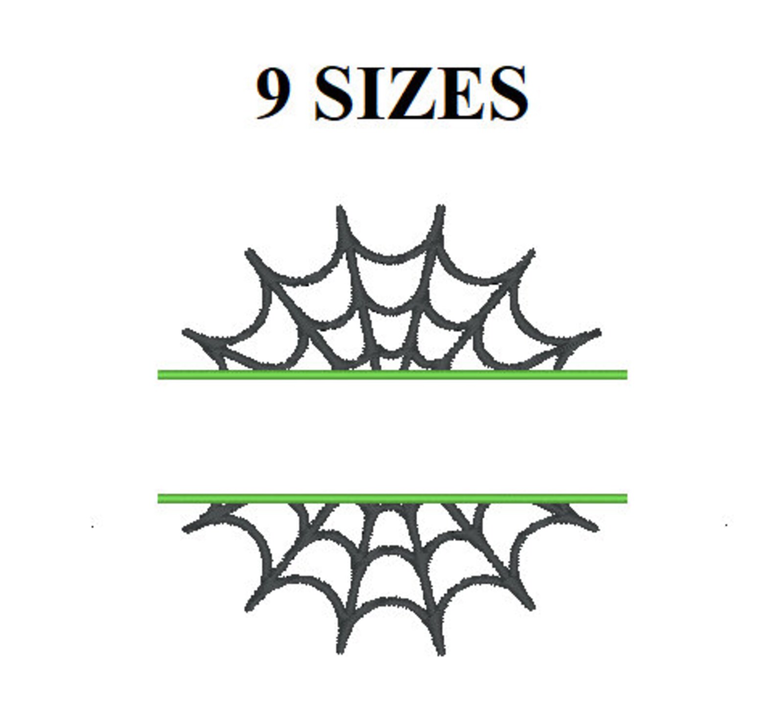 Halloween Split Spider Web Embroidery Design 9 Sizes - Etsy