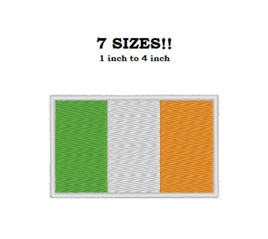 Irish Flag Machine Embroidery Design - 7 Sizes - Mini Irish Flag Design ...