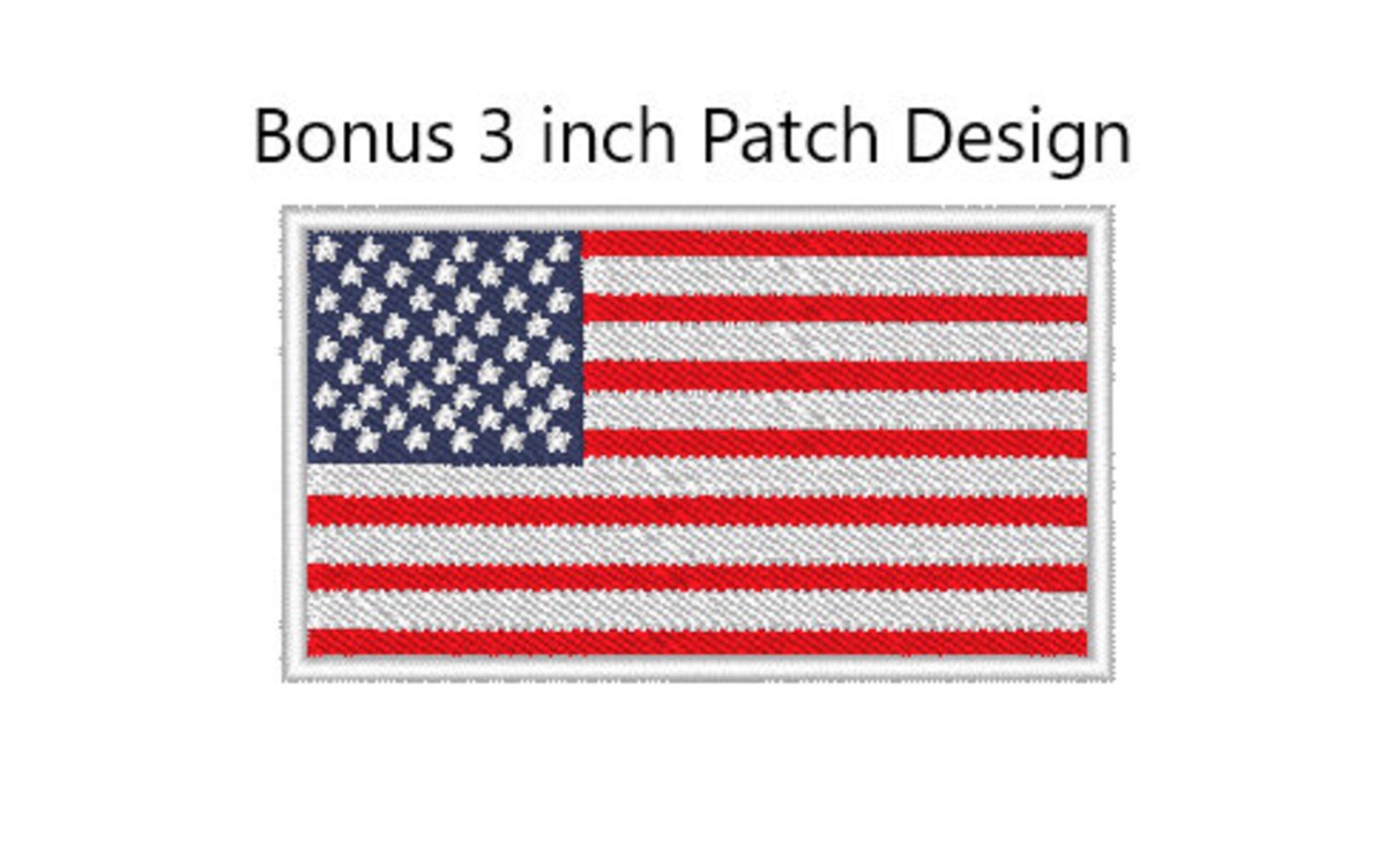 American Flag Machine Embroidery Design 4 Sizes Bonus 3 - Etsy